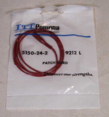 Lot of 6 ITT POMONA 5150-24-2 Mini Banana Plug Red Patch Cord New | eBay