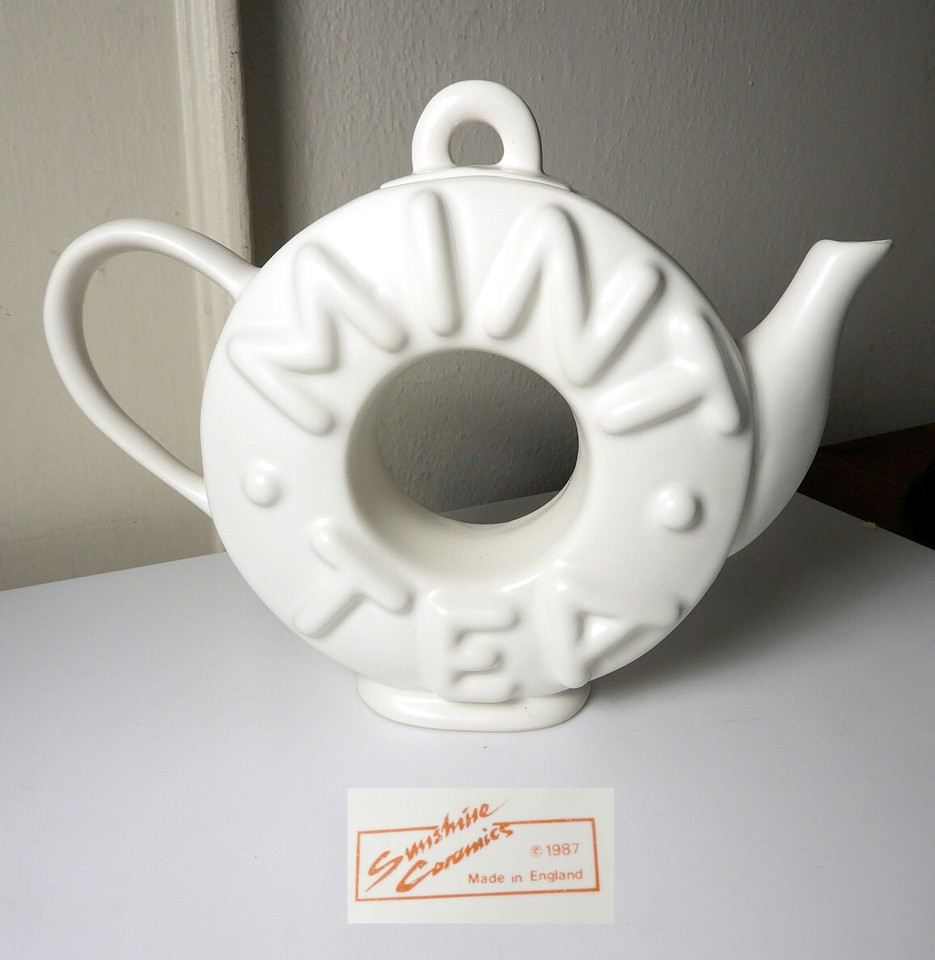Sunshine Ceramics, England POLO/ MINT TEA Donut Shaped Teapot. | eBay