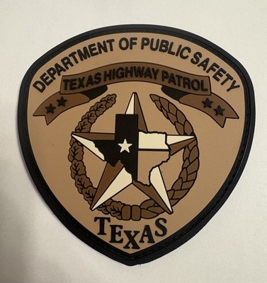 Texas DPS Dept of Public Safety Highway Patrol PVC Rubber Police Patch ...