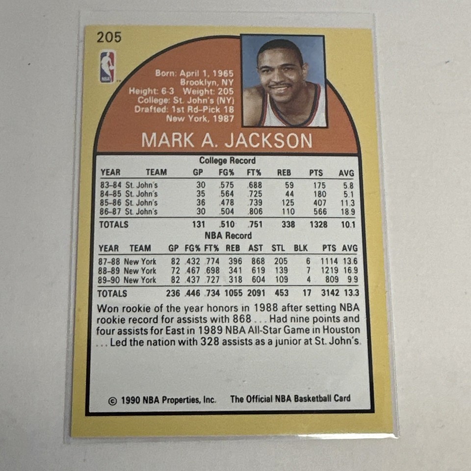 1990 Hoops Mark Jackson Knicks Menendez Brothers Courtside Knick True ...