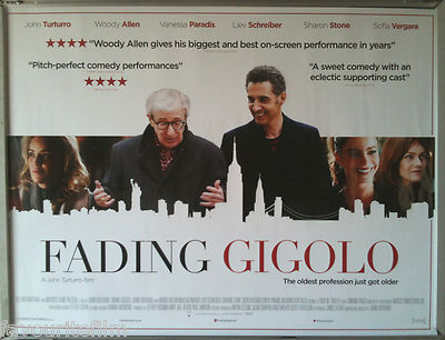 Cinema Poster: FADING GIGOLO 2014 (Quad) Woody Allen Sharon Stone Sofía ...