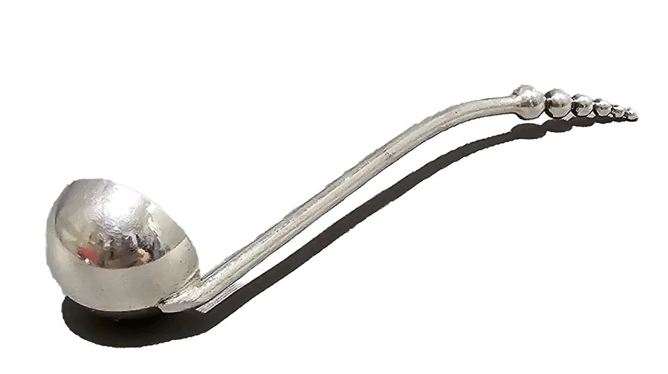 Handcrafted Modernist 900 Coin Silver Dimunitive Ladle W/ Graduated ...