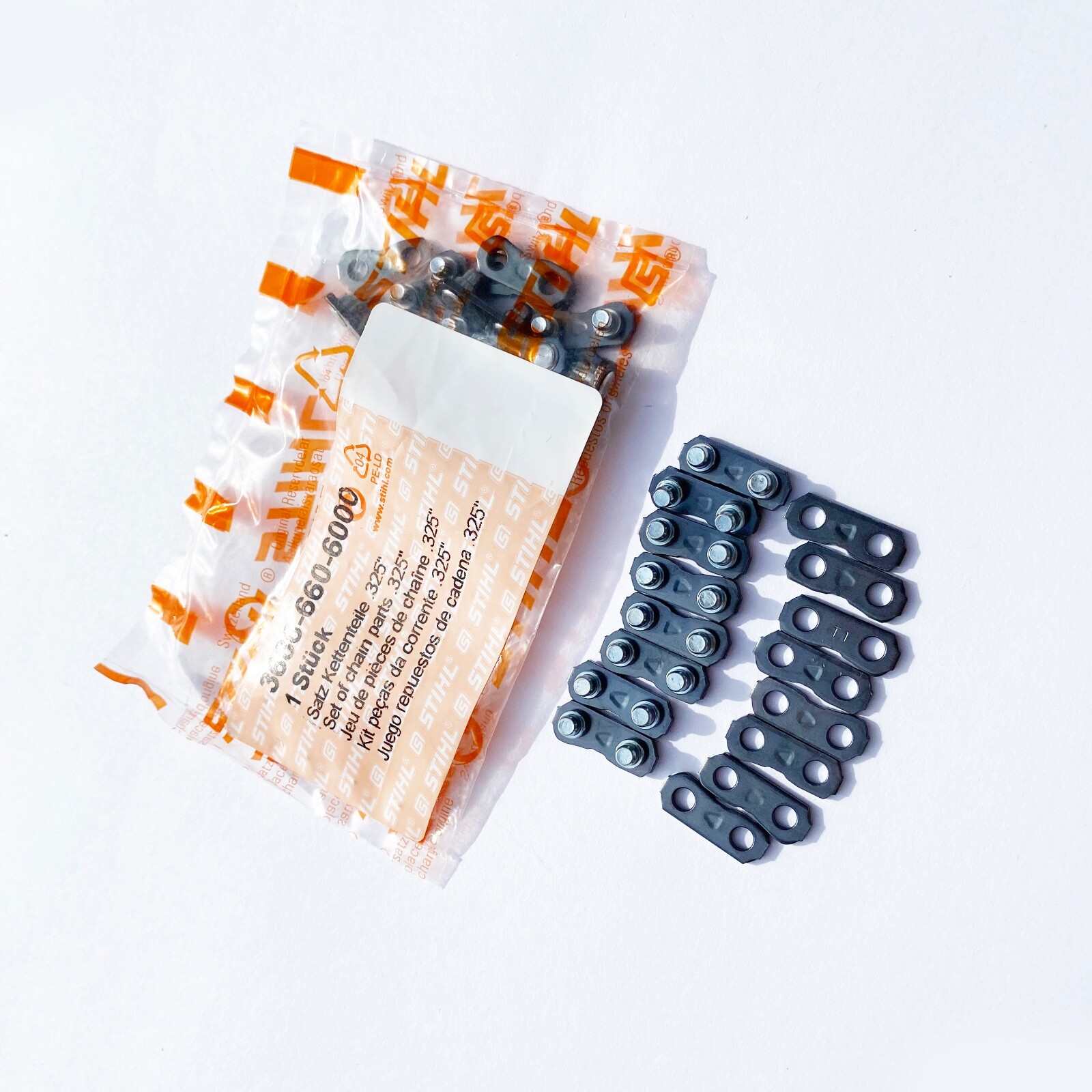 2X Stihl OEM chain parts .325" Presets Links Tie Straps 3686-660-6000 ...