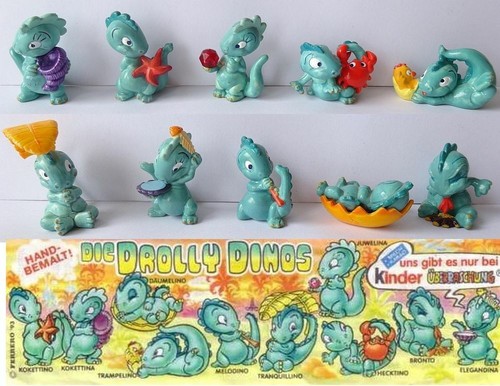 KINDER FERRERO SURPRISE Série Complète DROLLY DAPSY DINOS 1993 +1 BANDE ...