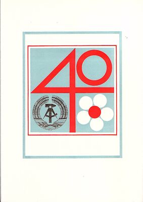 DDR - Gedenkblatt, 40 Jahre DDR, A3-1989 a | eBay.de