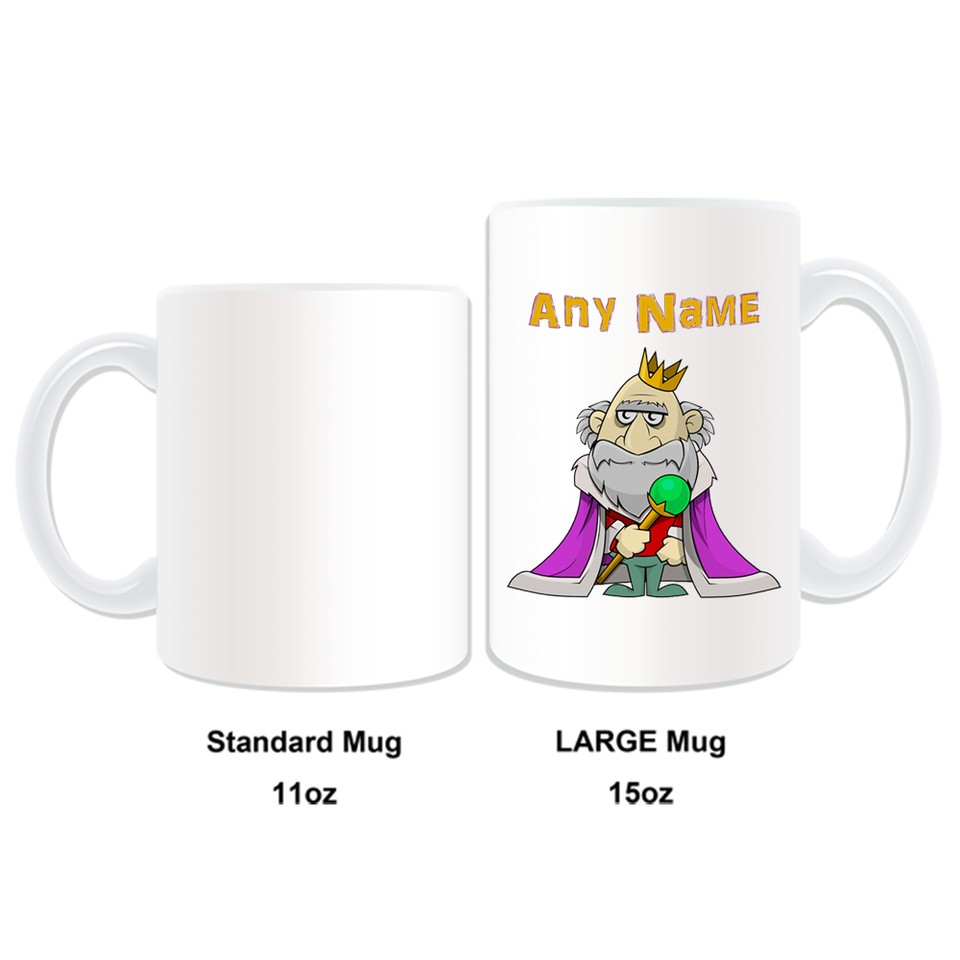 Personalised Gift King Sceptre Mug Money Box Cup Fairy Tale Name ...