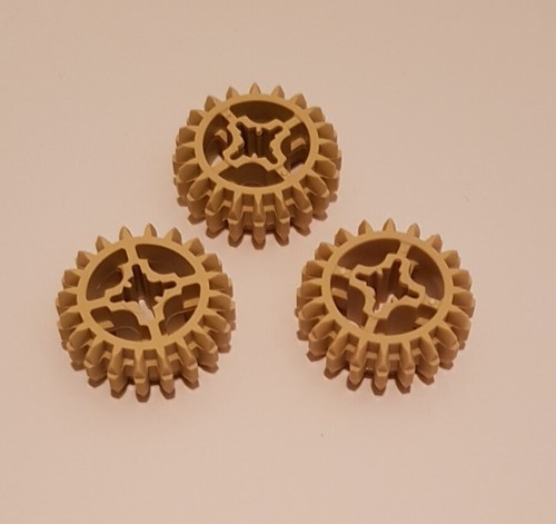 3x Lego Technic NEU Zahnrad 20 Kegelzähne 32269 beige tan 4514555 ...