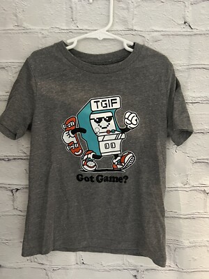 Old Navy Gray Graphic T-Shirt TGIF GOT GAME EUC Boy's Size S (6-7) | eBay