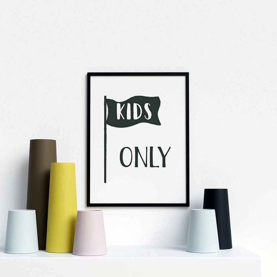 Kids Only - Nursery Prints Boys Room Girls Bedroom Children's Playroom ...
