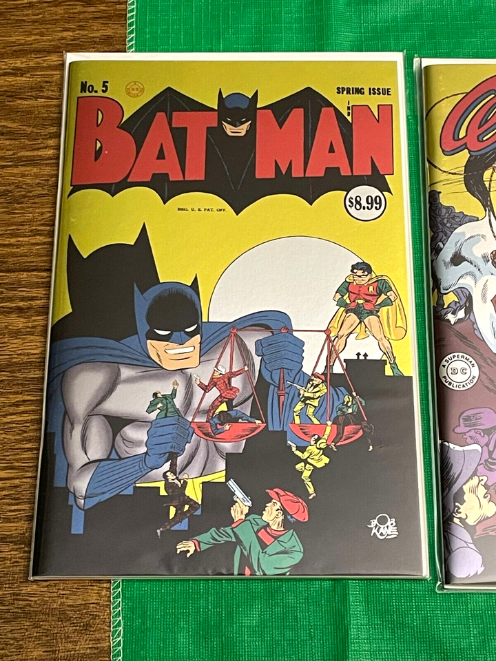 4 Facsimile Reprint Foil COMIC Books / BATMAN, WONDER WOMAN, ALL-STAR ...