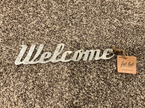 New Metal Galvanized Welcome 10" Sign - Fab Lab | eBay