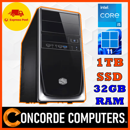 Intel Core i5 Quad Core 32GB RAM 1TB SSD Desktop PC Work Office Home ...