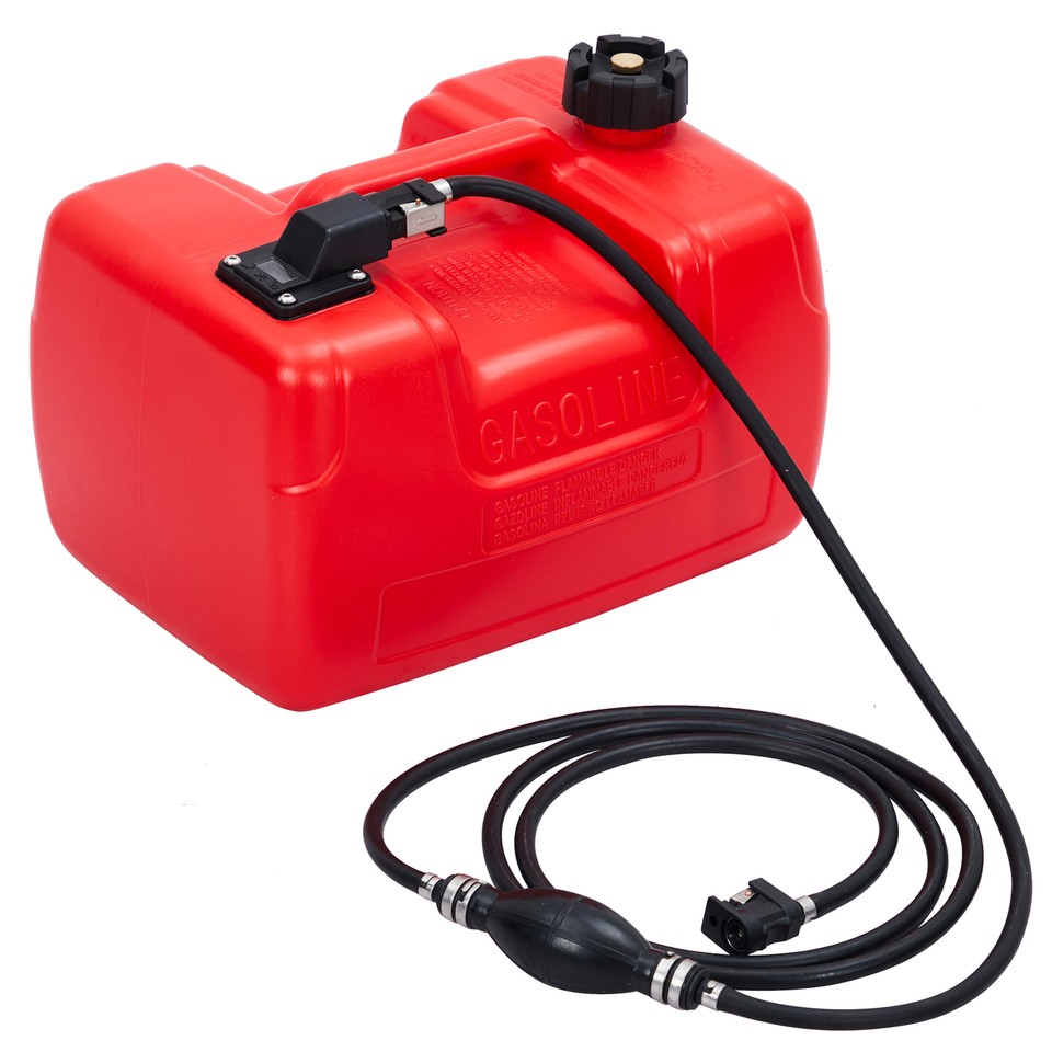 12L/3 Gallon Boat Fuel Tank Plastic Marine Outboard Boat Fuel Gas Tank ...