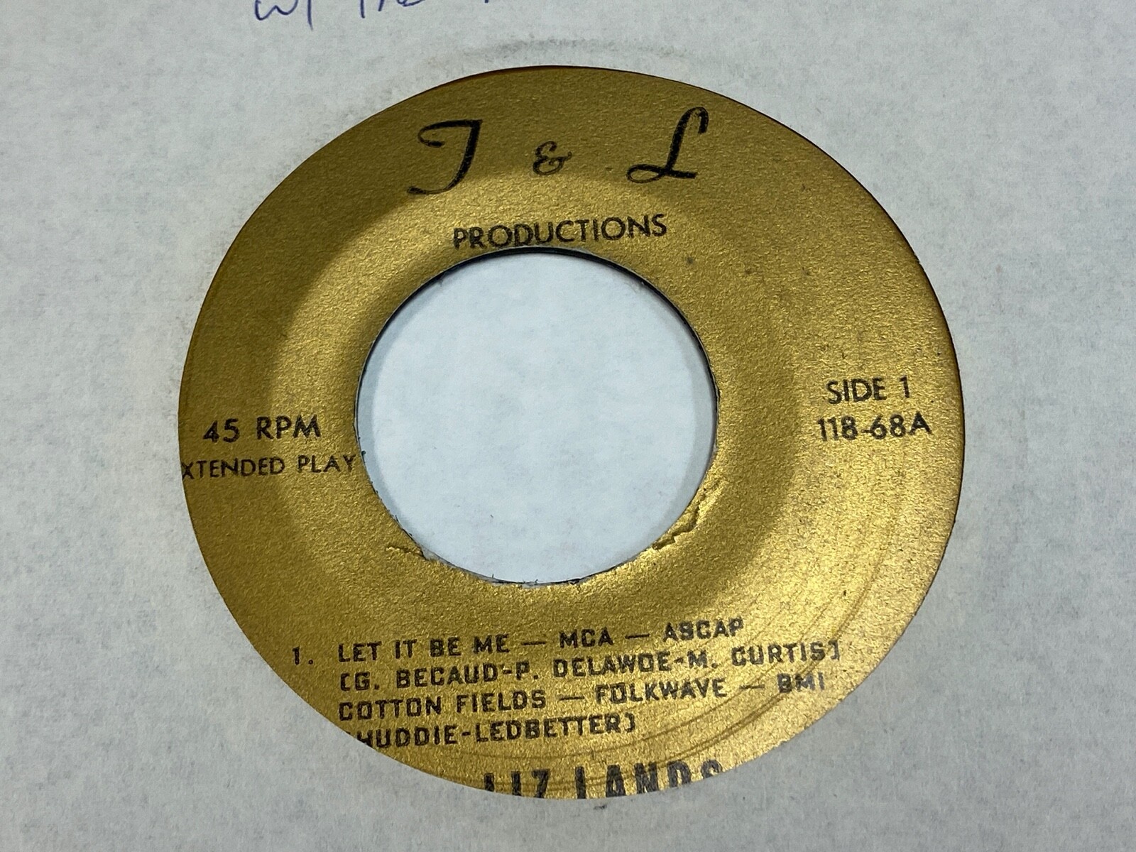 Liz Lands Let It Be Me / Cotton Fields + 2 45 7" EP T & L [The ...