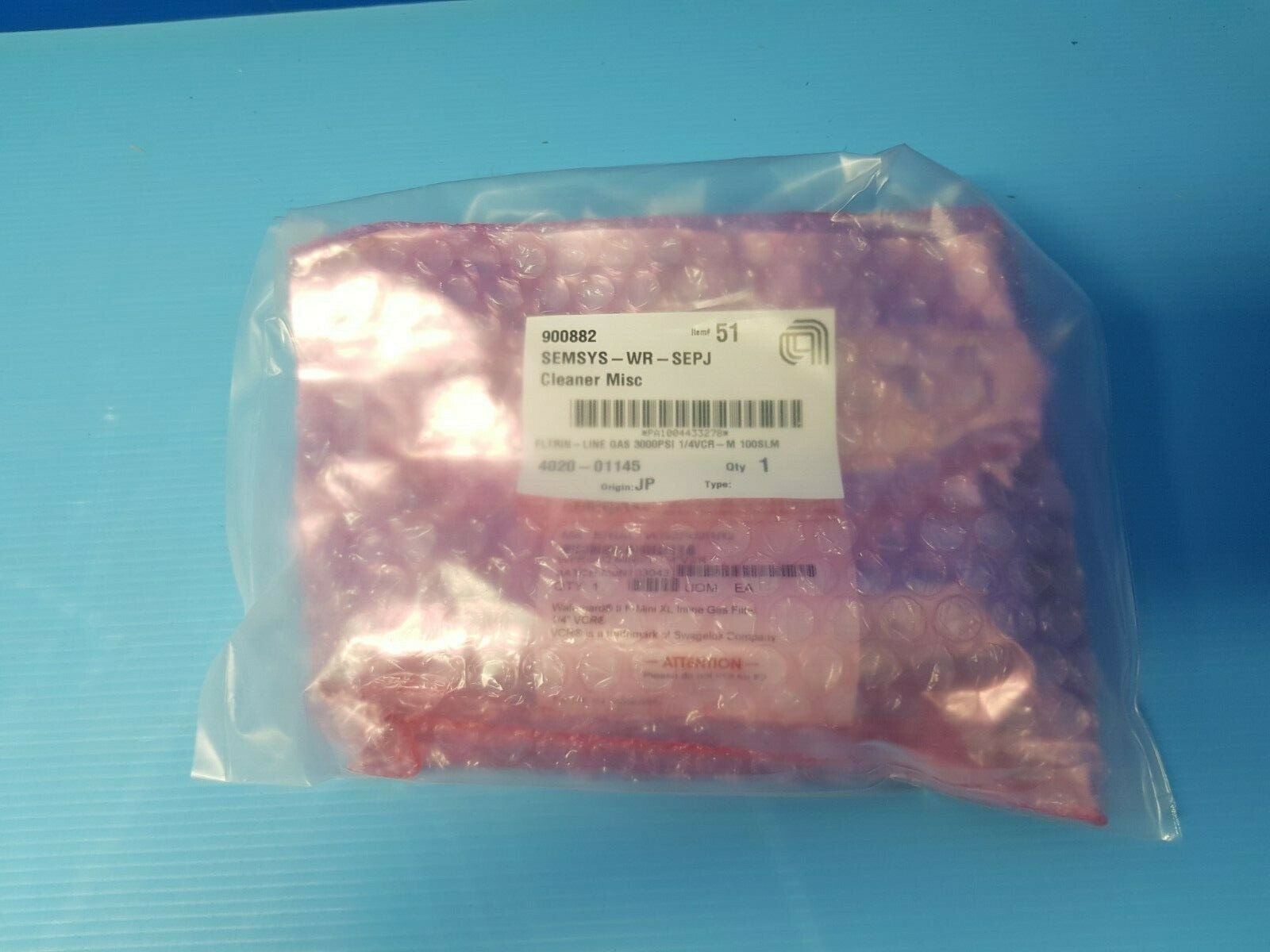 Applied Materials AMAT 4020-01145 FLTRIN-LINE GAS 3000PSI 1/4VCR-M ...
