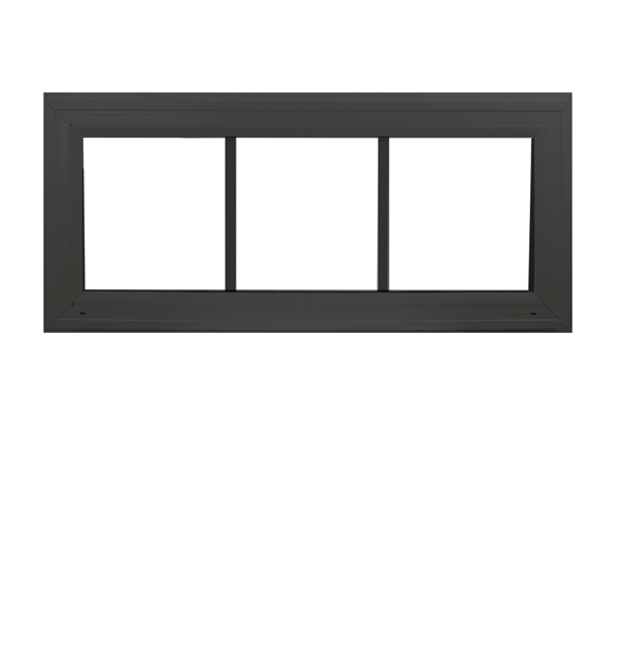 Transom Windows 36" x 12", BLK, G7 DP66 Florida Approved Home Window ...
