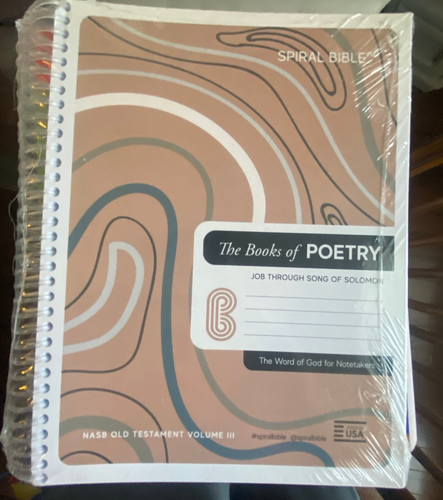 Spiral Bible The Books Of Poetry Old Testament Volume III Notetakers ...