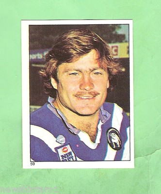 1984 RUGBY LEAGUE STICKER #59 TERRY LAMB, CANTERBURY BULLDOGS, FAINT ...
