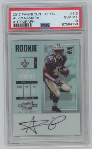 Alvin Kamara 2017 Contenders Optic Rookie Autograph #113 Sanits RC Auto ...