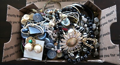 Craft Repair Costume Junk Jewelry Lot USPS Small Flat Rate Box ...
