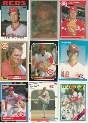 Huge 25 + TED POWER different card lot 1985 - 1993 Reds Pirates ...