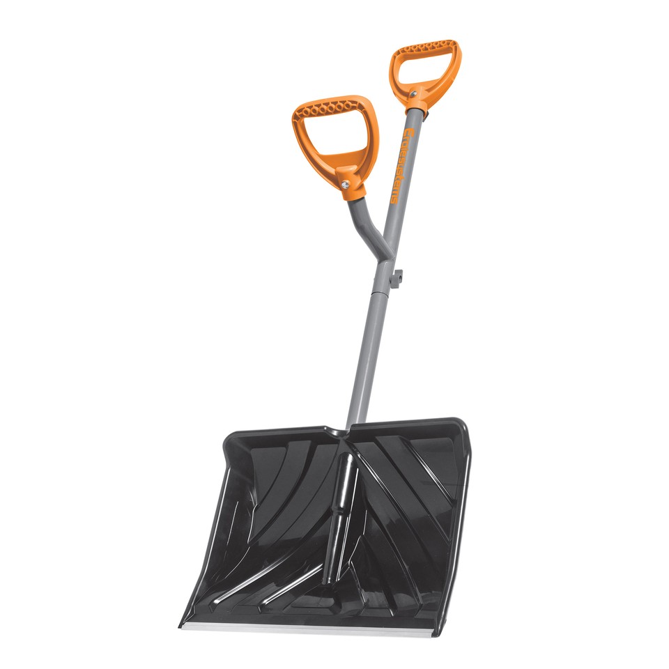 ERG-SNSH18 Steel Shaft Impact Resistant Snow Shovel, Push/Scoop Combo ...