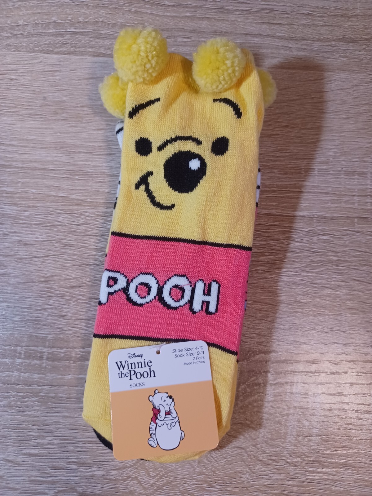 Disney Winnie The Pooh Pom-Pom Ankle Socks 2 Pair NEW /w Tags 4-10 HPD ...