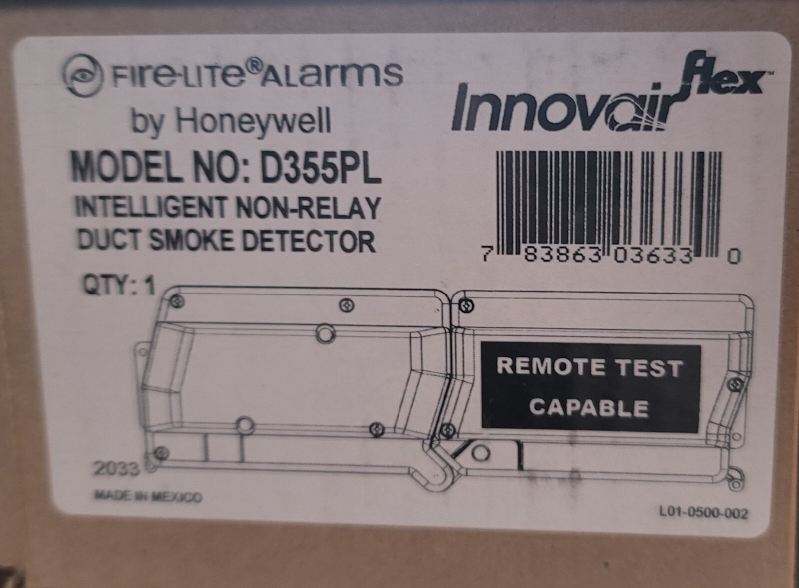 FIRE-LITE D355PL - Intelligent Non-relay Duct Smoke Detector | eBay