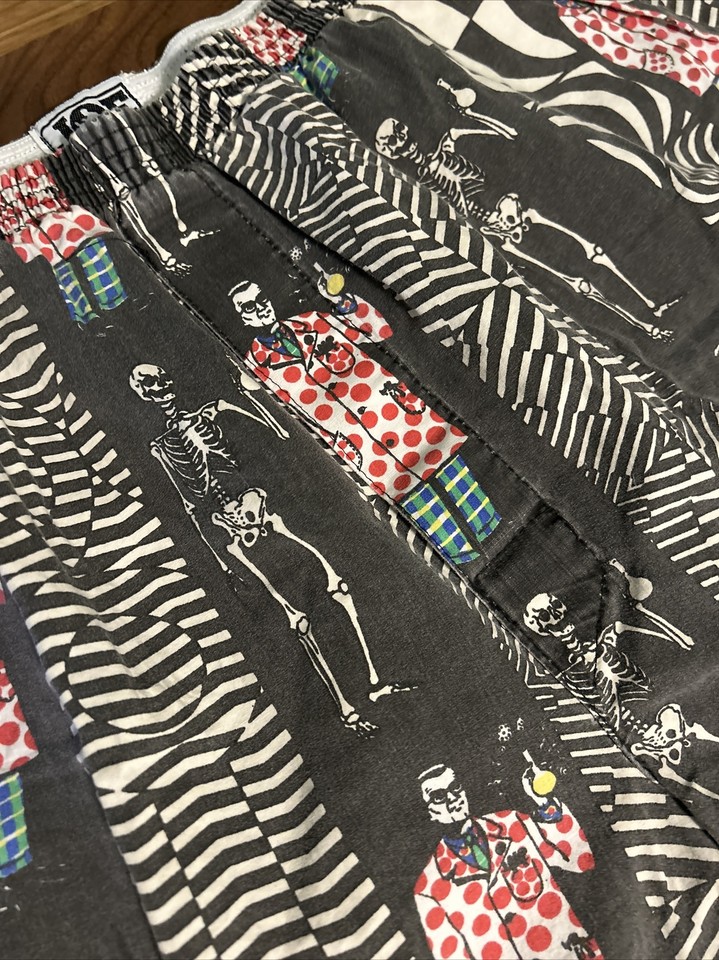Vintage 90's Joe Boxer Boxers Mens XL Skeleton Skull Dr USA Made 100% ...