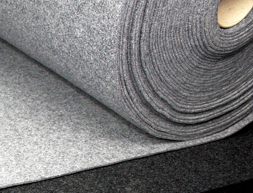 Grau Filz PRO Filzstoff 50x150cm Meterware 7,0mm Stark - 750 g/m2 ...