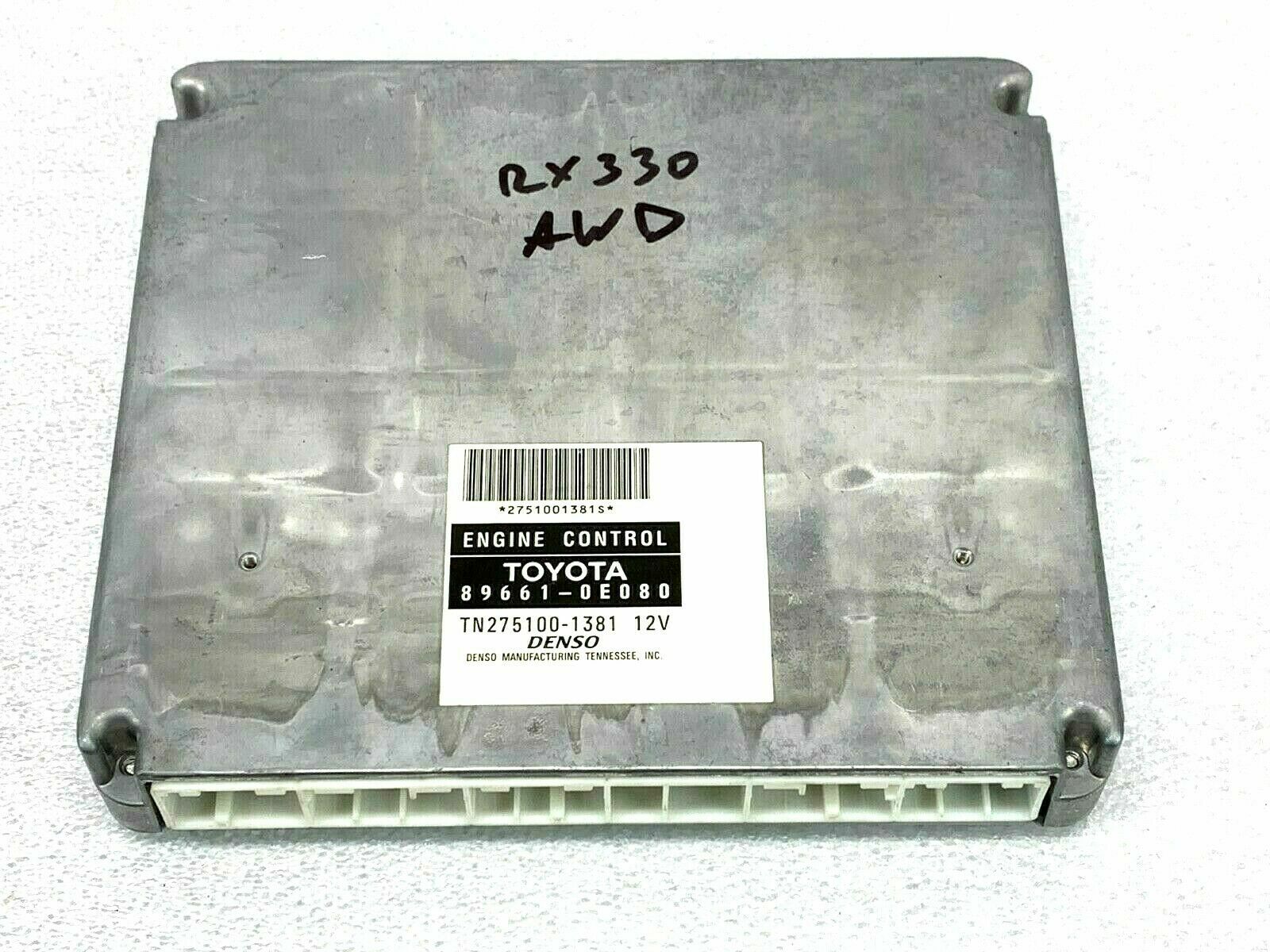 04 05 06 LEXUS RX330 3.3L 3MZ-FE AT AWD ECU ECM PCM Engine Computer ...