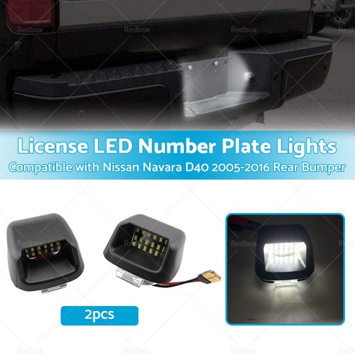 License LED Number Plate Lights Suitable For Nissan Navara D40 05-16 ...