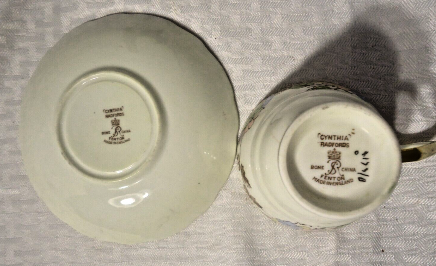 Radfords Fenton Cynthia Pattern Porcelain Teacup and Saucer England | eBay