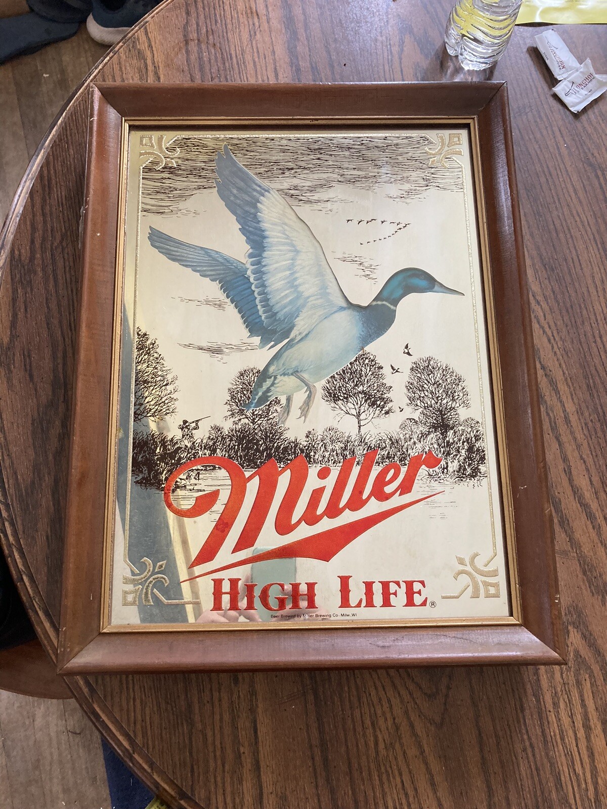 Vintage Miller High Life Mirror Mallard Duck Bar Man Cave | eBay