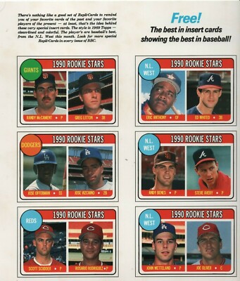 1990 SCD MLB Rookie Stars Greg Litton Uncut Card Sheet 111821DMTFR-3 | eBay