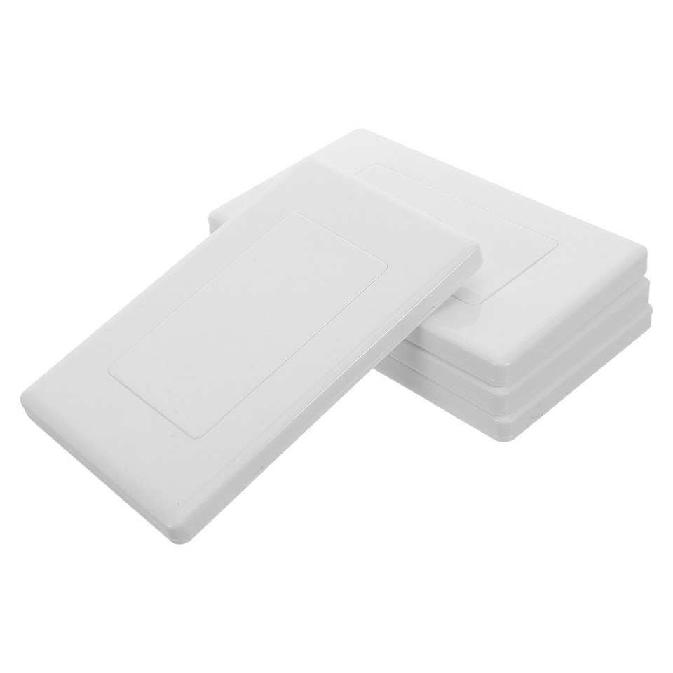 4 Pcs Blank Socket Cover Plate Wall Blanking White Electrical Outlet ...