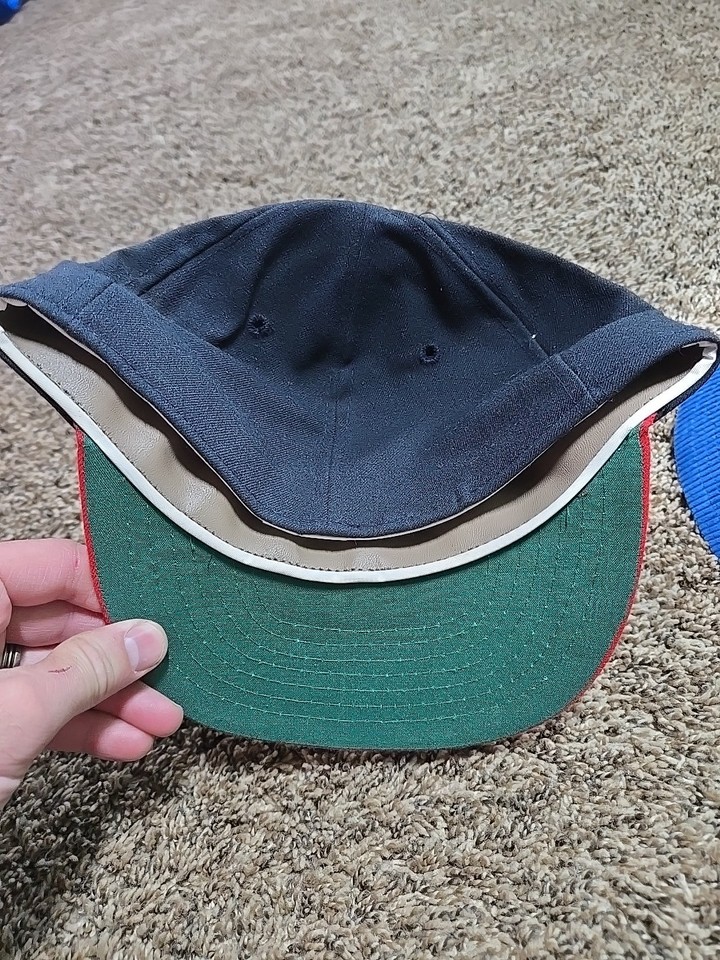 Milwaukee Braves Hat Fitted 7 3/8 Cap Roman Leather Band VTG Hank Aaron ...