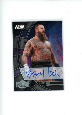 2025 Skybox Metal Universe AEW Brody King #15 Silver FX Autograph Auto ...