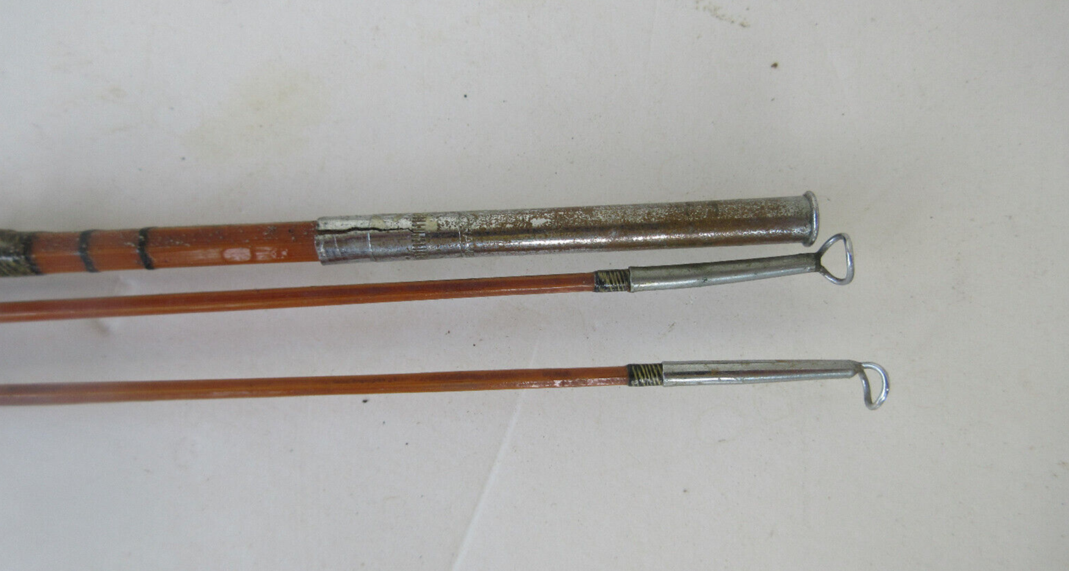 Vintage Grampus Kiraku & Co. Japan 3 Piece + extra Tip Split Bamboo Fly ...