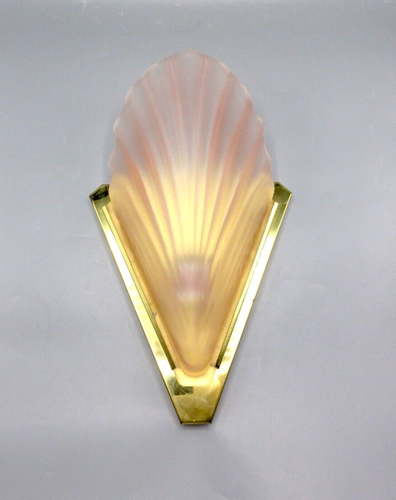 Quoizel Art Deco Revival Pink Glass 14 inch Shell Sconce | eBay