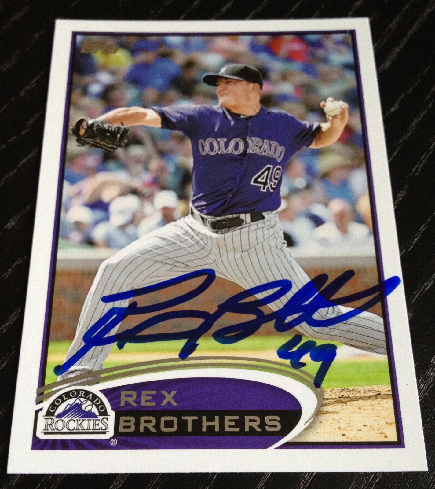 Rex Brothers - 2012 Topps Series 1 Signed Autograph Auto Card #72 ...