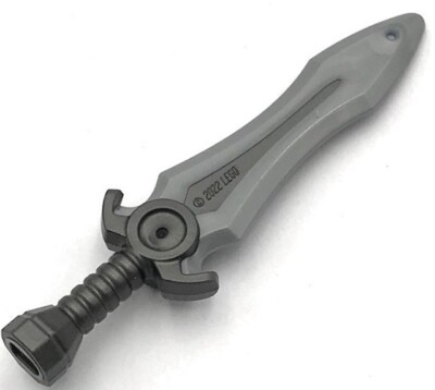 Lego New Pearl Dark Gray Minifigure Weapon Sword w/ Stud w/ Silver ...