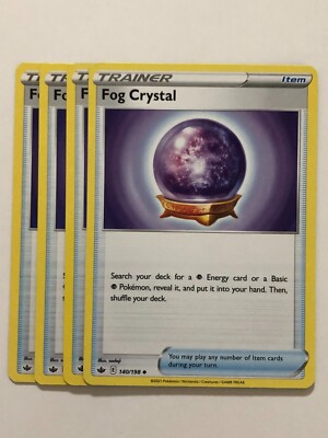 Pokemon Card Chilling Reign 4x Fog Crystal 140/198 | eBay