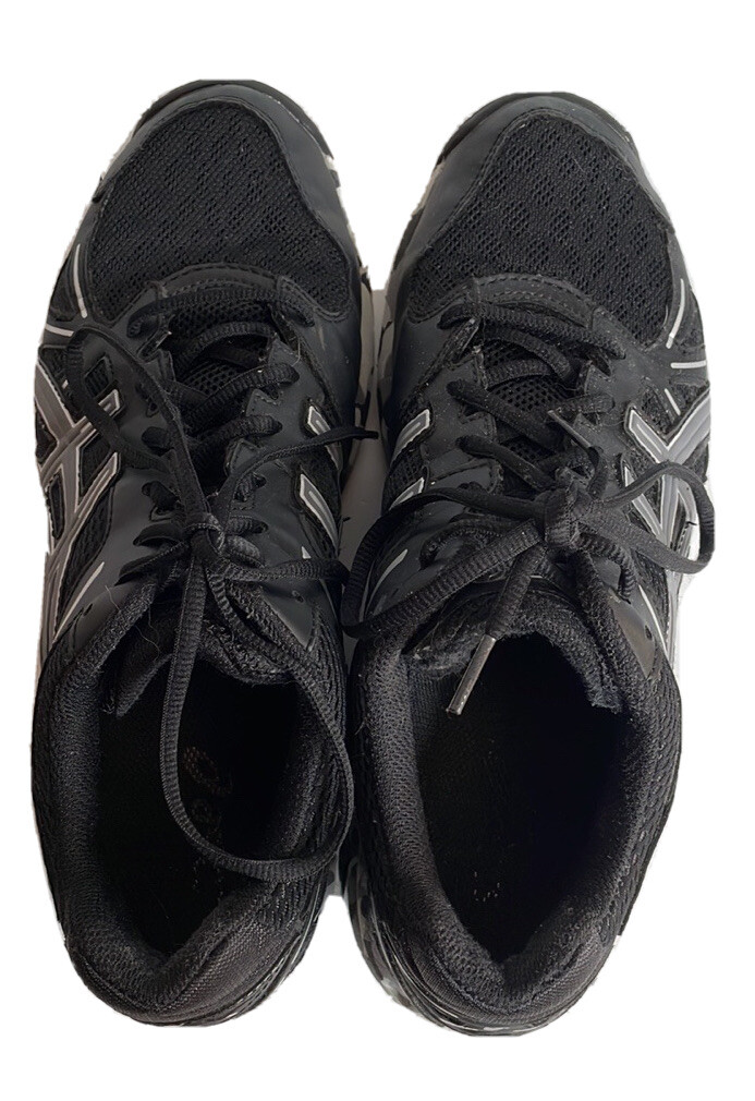 ASICS gel camouflage black mesh running shoes size 9 - Gem