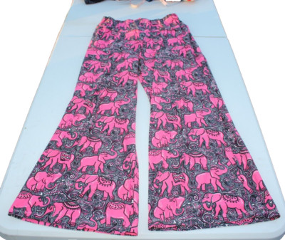Simply Southern Pants Womens Size L/XL Pink Elephant Bell Bottom Flare ...