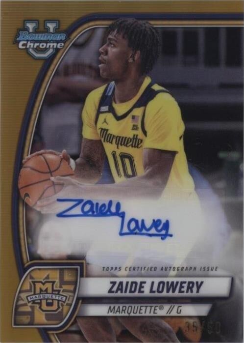 2024-25 Bowman University Chrome - Chrome Prospect Autographs Zaide ...