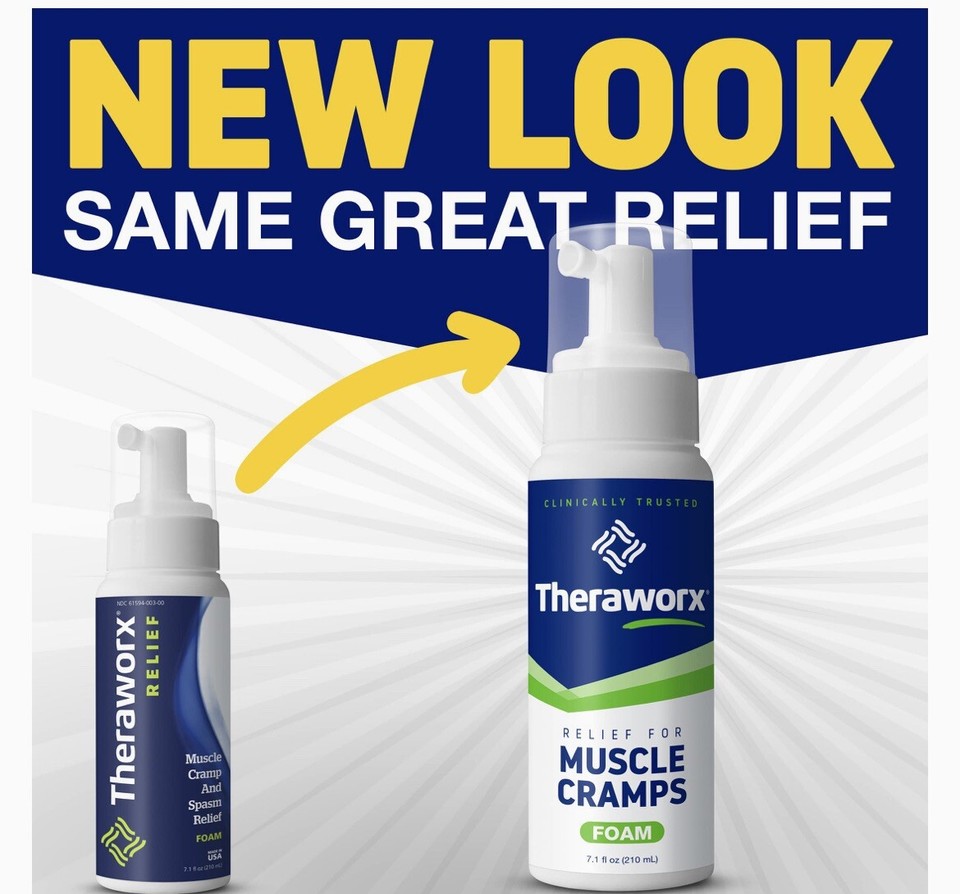 Theraworx Relief - Muscle Cramp and Spasm Relief Foam 7.1 fl oz EXP ...