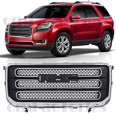 2013 2014 2015 2016 GMC Acadia SLT Models Front Grille Chrome Black OEM ...
