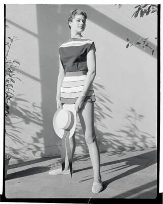 Female Model Wearing Beach Wear in Outside Scene 1955 Photo | eBay ...