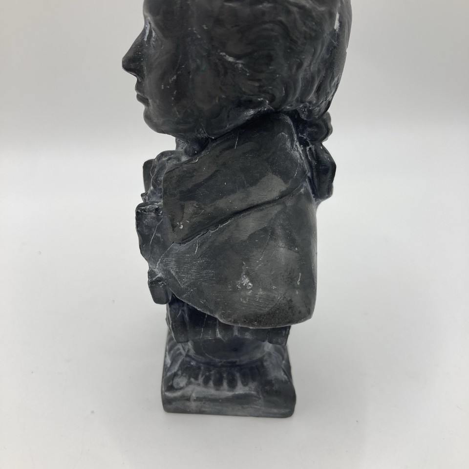 vintage mozart bust 12cm classical composer statue lead metal ornament ...